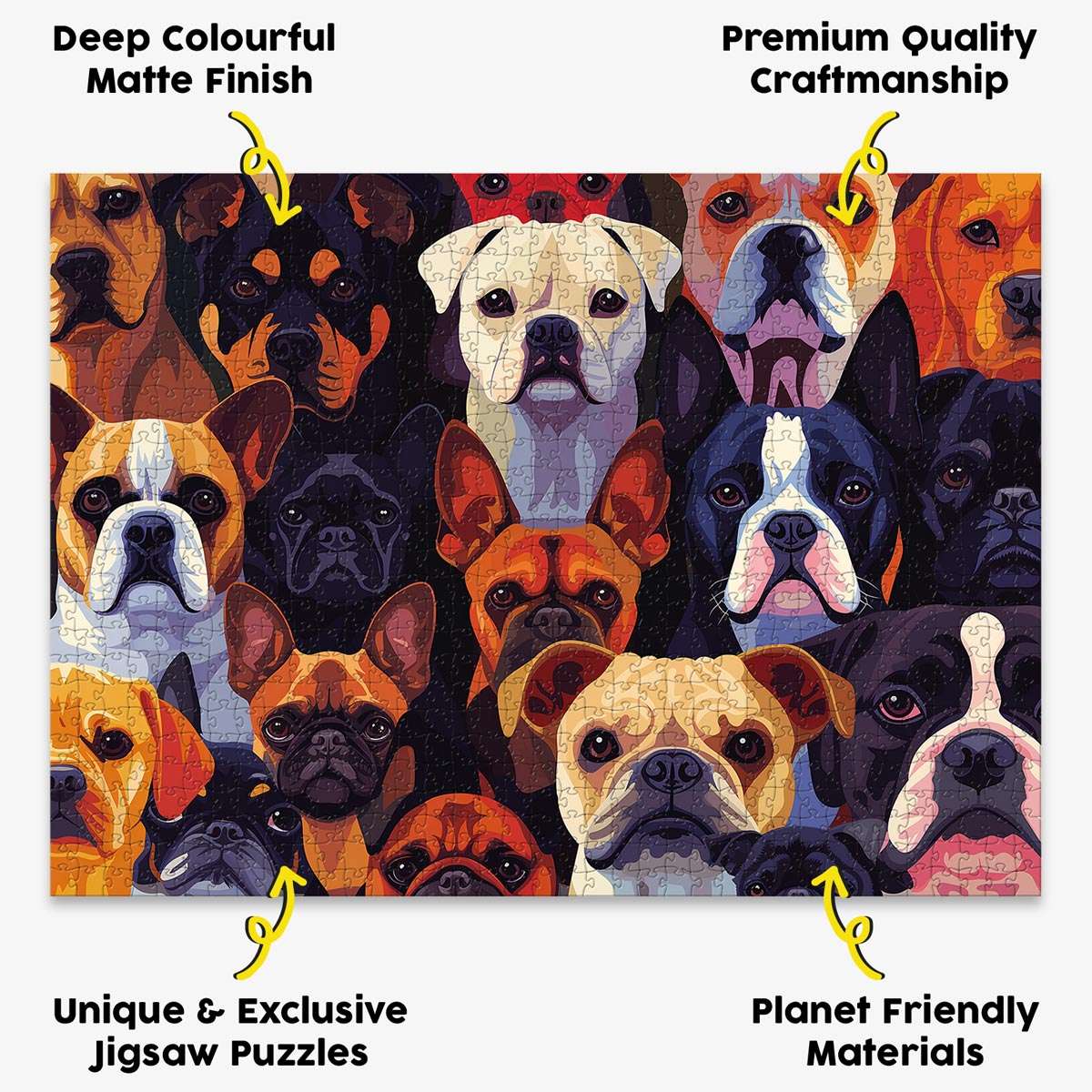 Whimsical Dog Breeds Jigsaw Puzzle | Local Puzzle – Local Puzzle